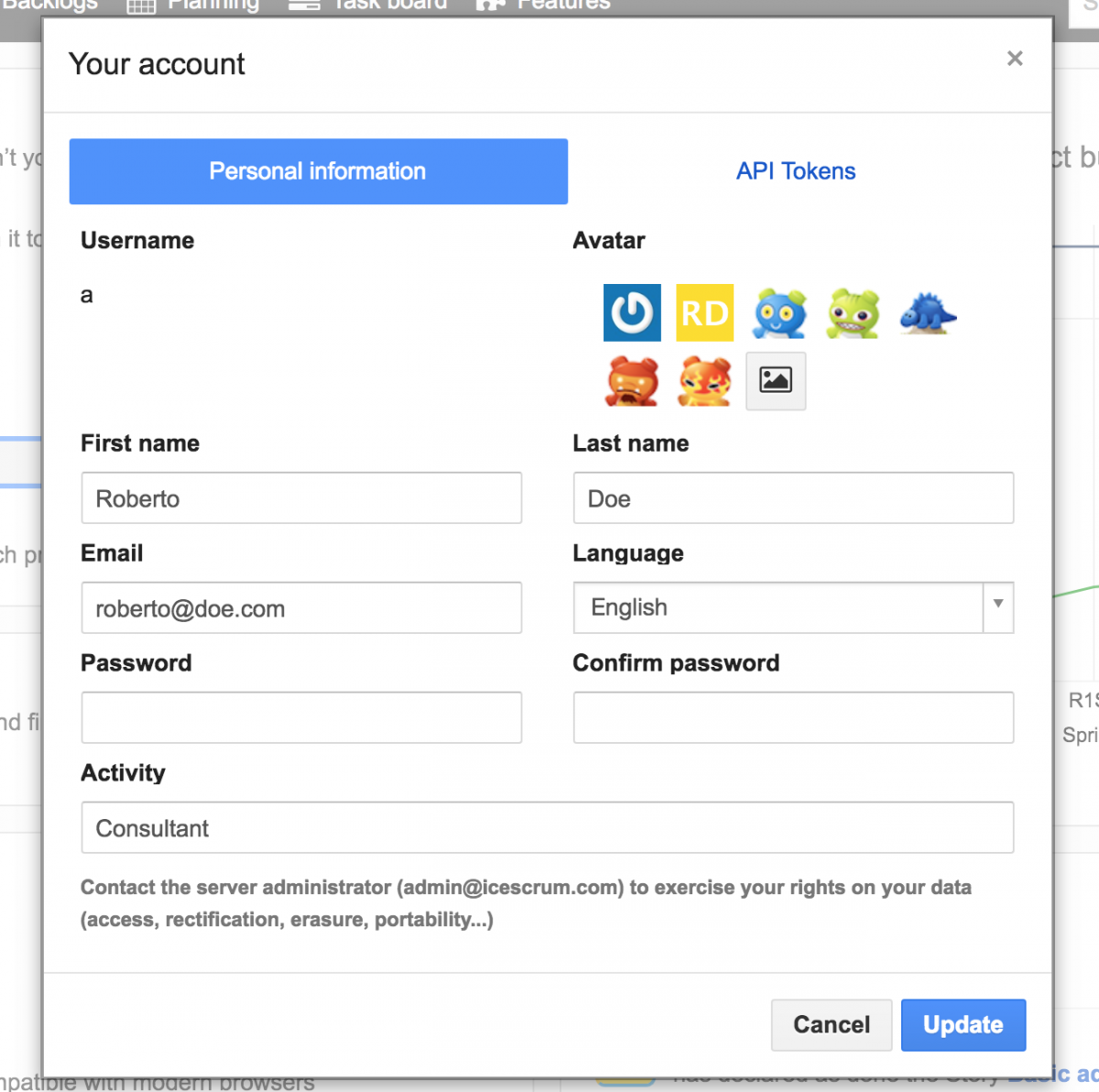 GDPR guide – iceScrum